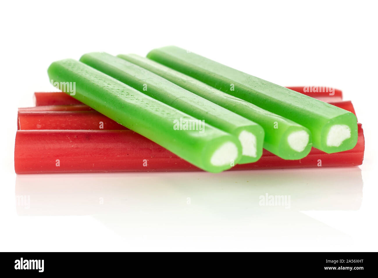 Lot of whole sweet stick candy isolated on white background Stock Photo ...