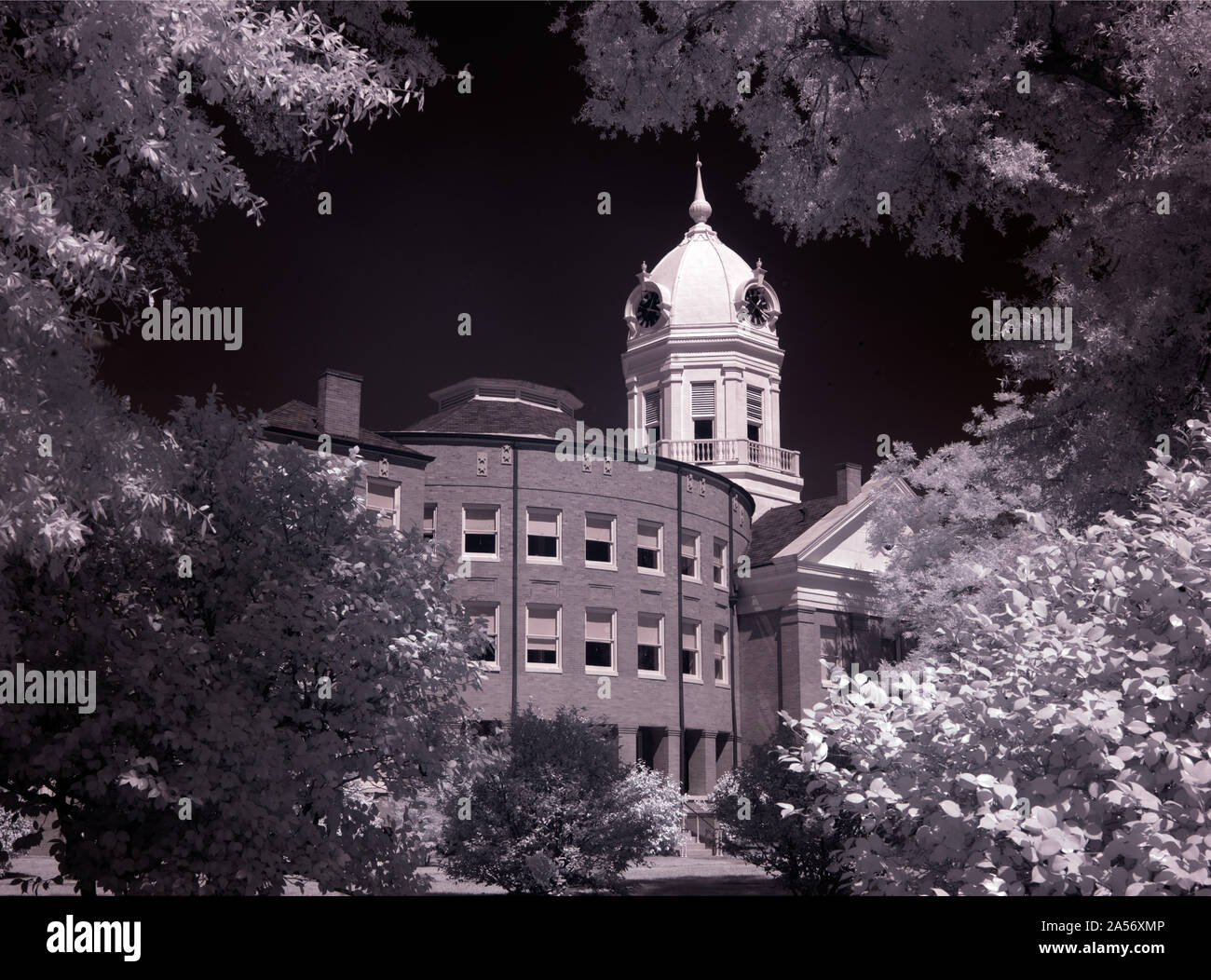 View of the historic Monroe County Courthouse, Monroeville, Alabama ...
