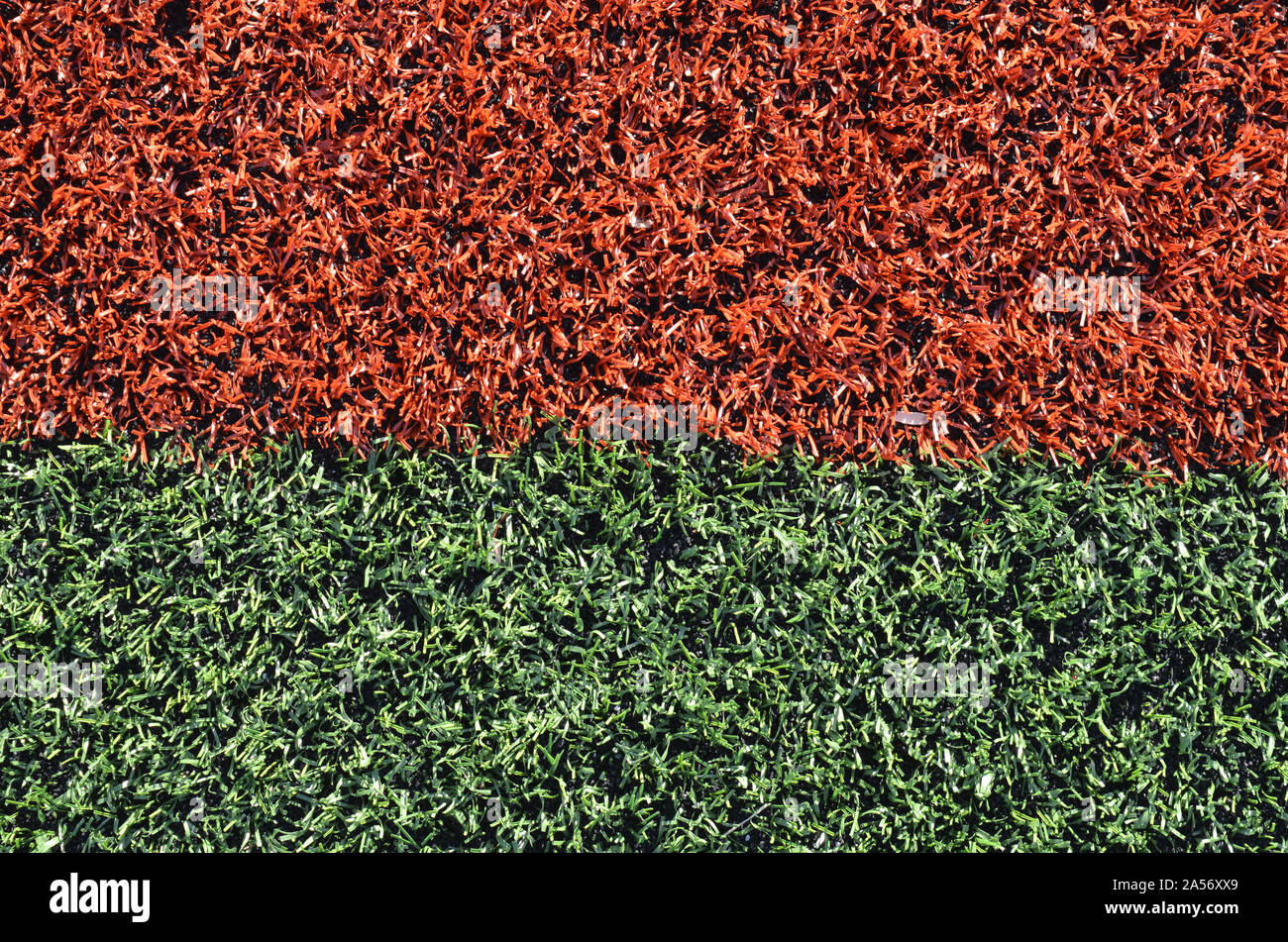Playing field turf in different angles and with different colors and ...