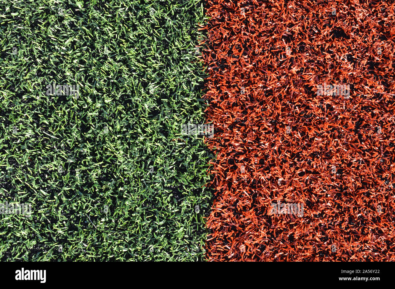 Playing field turf in different angles and with different colors and ...