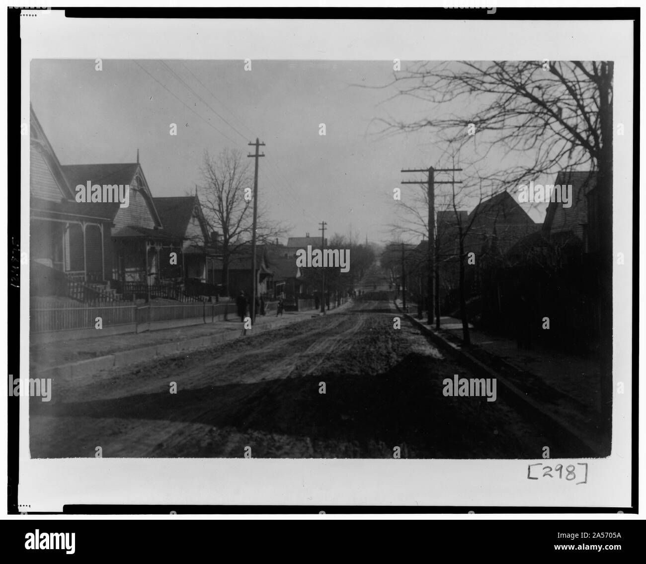Street view old houses Cut Out Stock Images & Pictures - Alamy