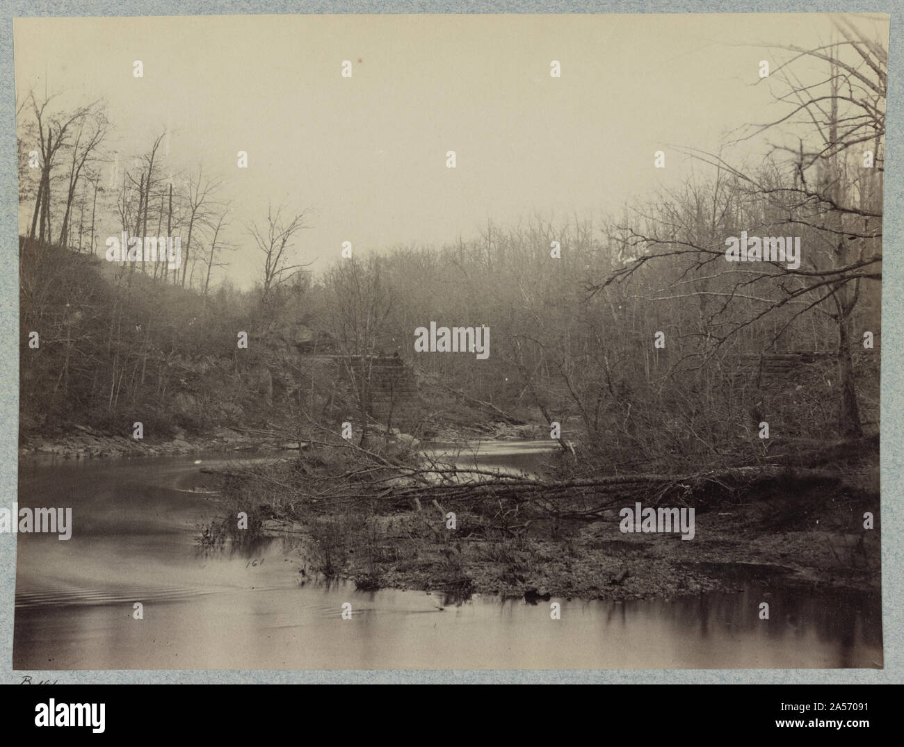View on Bull Run, crossing of Orange and Alexandria railroad Stock ...