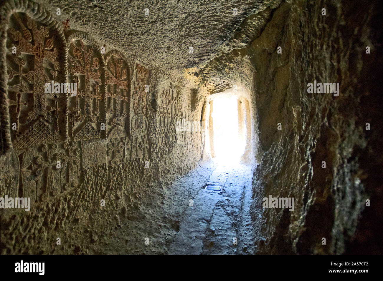 Geghard, Armenia: Relief detail from Cave Monastery Stock Photo - Alamy