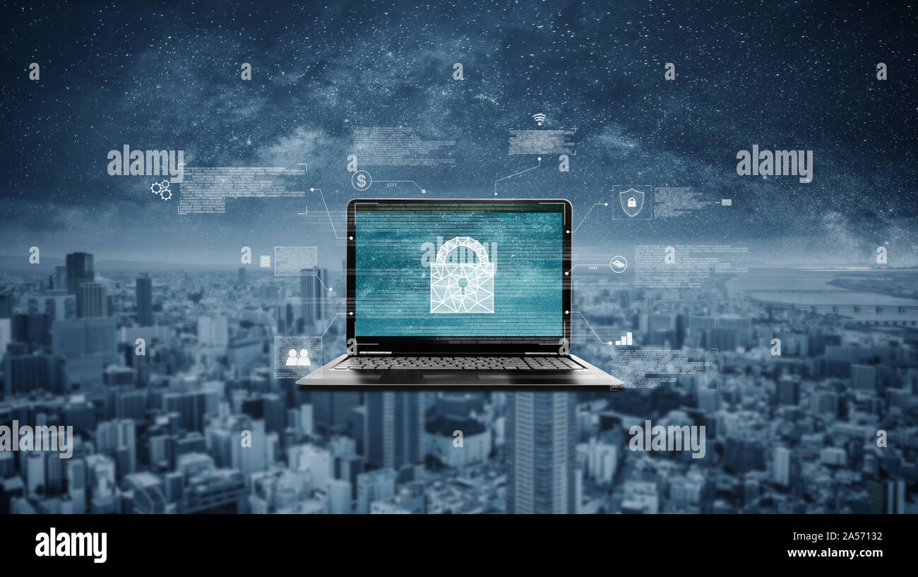 Internet network and cyber data security system technology Stock Photo ...