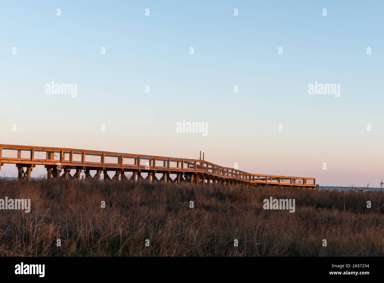 Viewing walkway amid the marshland of Sea Rim State Park in far ...