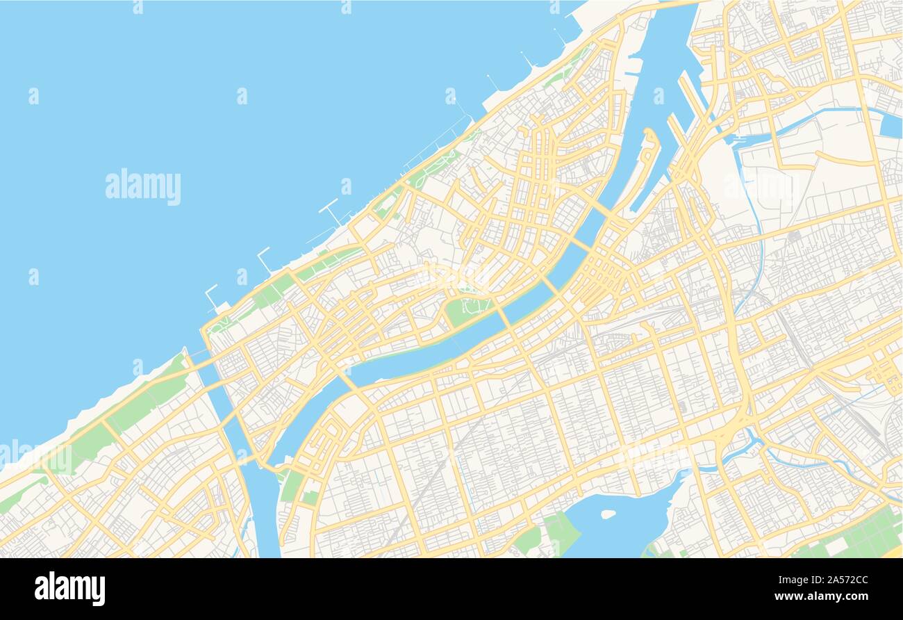 Printable street map of Niigata, Prefecture Niigata, Japan. Map ...