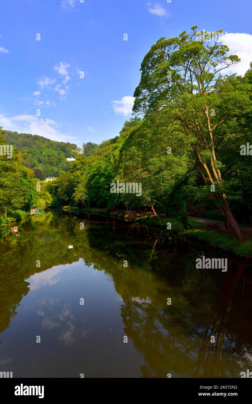 River Derwent Matlock Bath Derbyshire England UK Stock Photo - Alamy