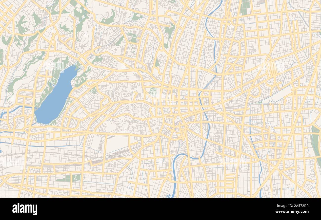 Printable street map of Hamamatsu, Prefecture Shizuoka, Japan. Map ...