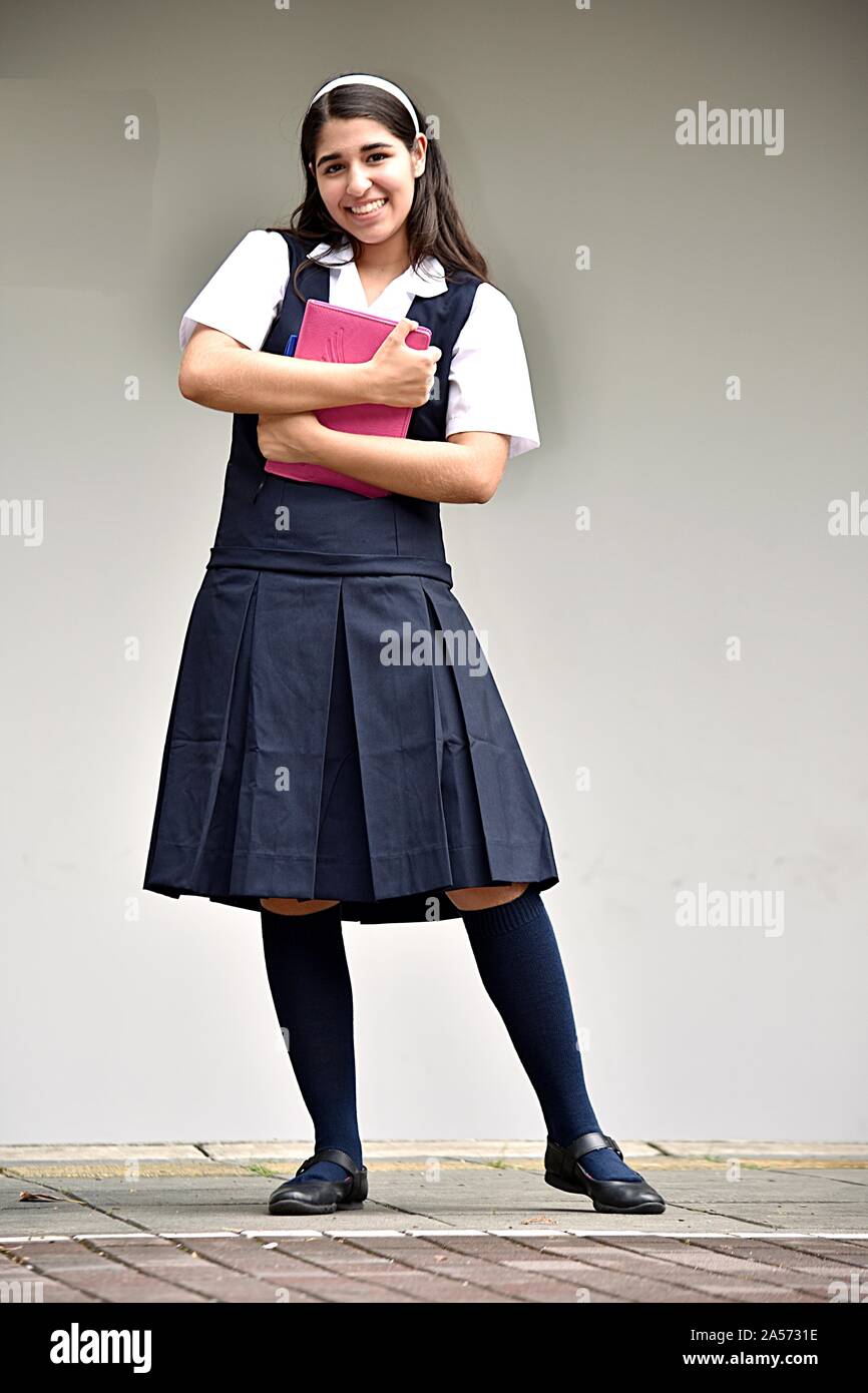 Cute Girl Student Standing Stock Photo - Alamy