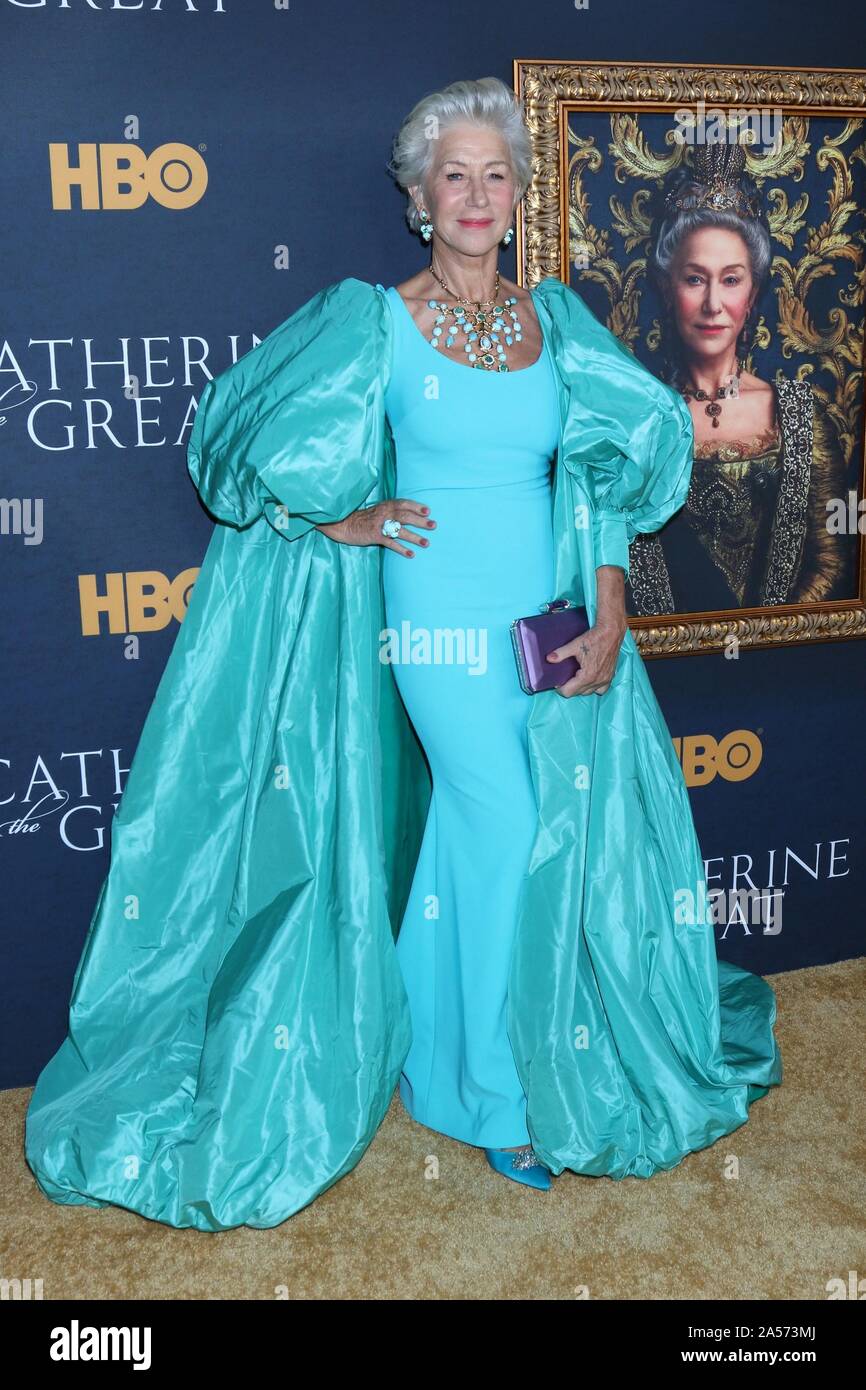 Los Angeles, CA. 17th Oct, 2019. Helen Mirren at arrivals for CATHERINE ...
