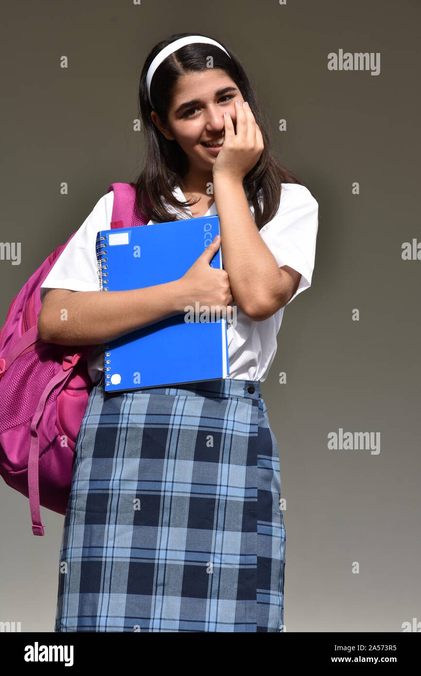 Student Teenager School Girl And Shyness Stock Photo - Alamy