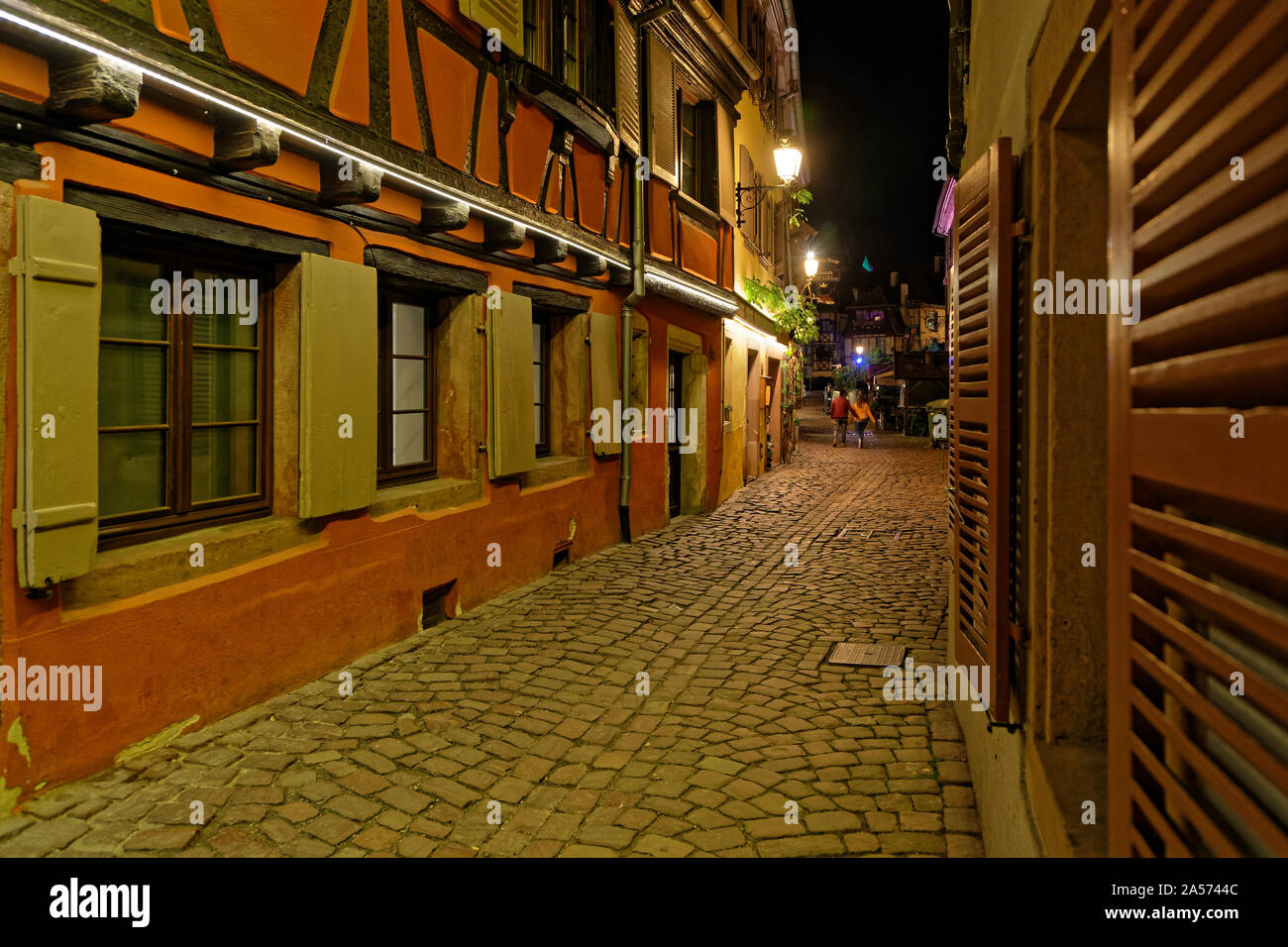 COLMAR, FRANCE, October 11, 2019 : Old typical streets of Colmar at ...