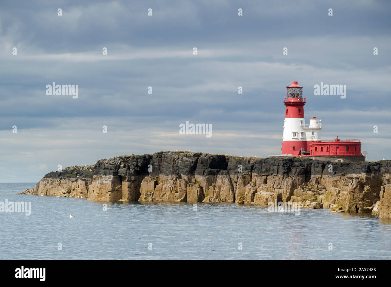 Longstone Lighthouse in the Farne Islands, Northumberland Stock Photo ...