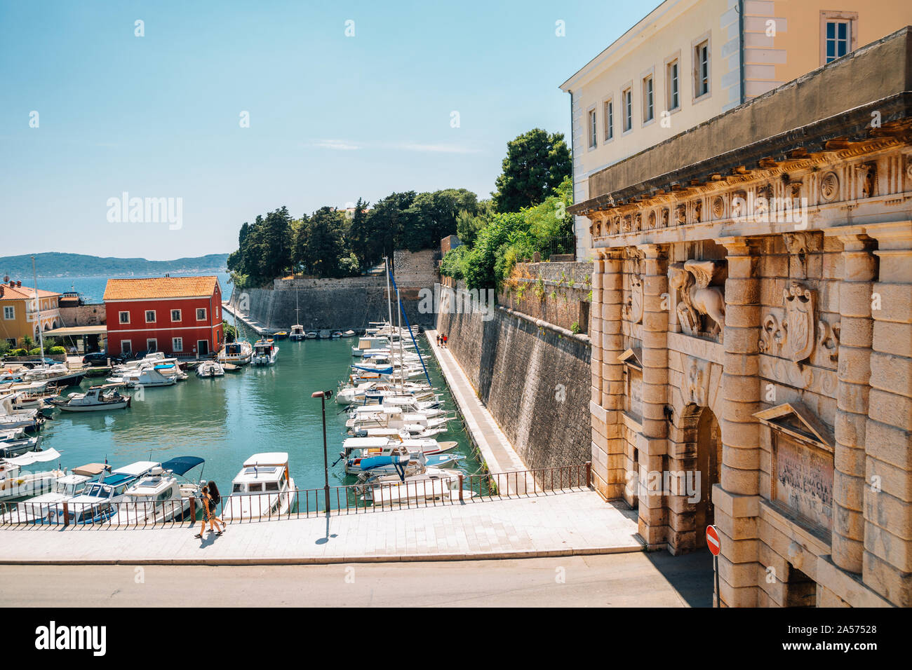 Land Gate and marina in Zadar, Croatia Stock Photo - Alamy