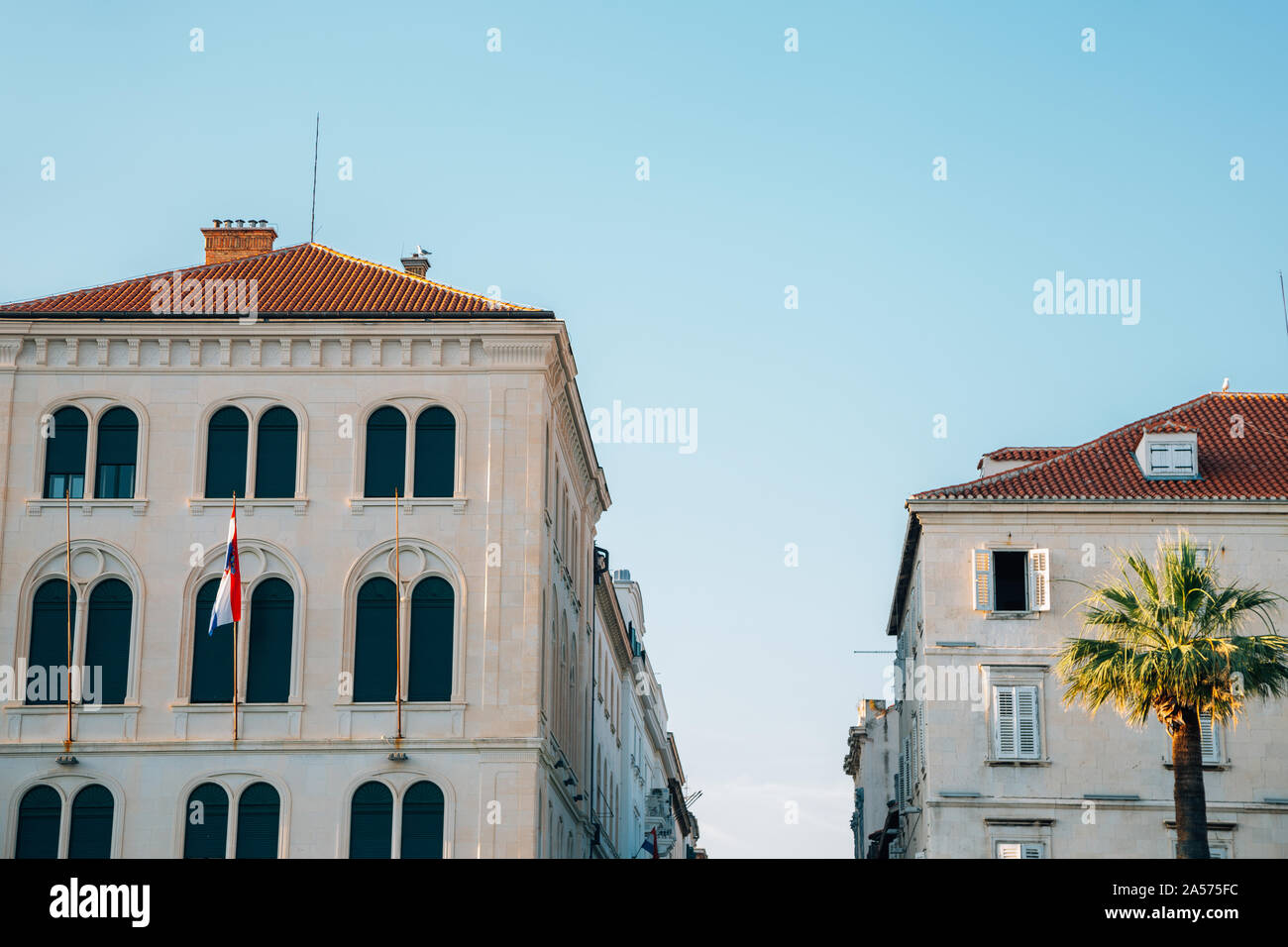 Riva street old buildings in Split, Croatia Stock Photo - Alamy