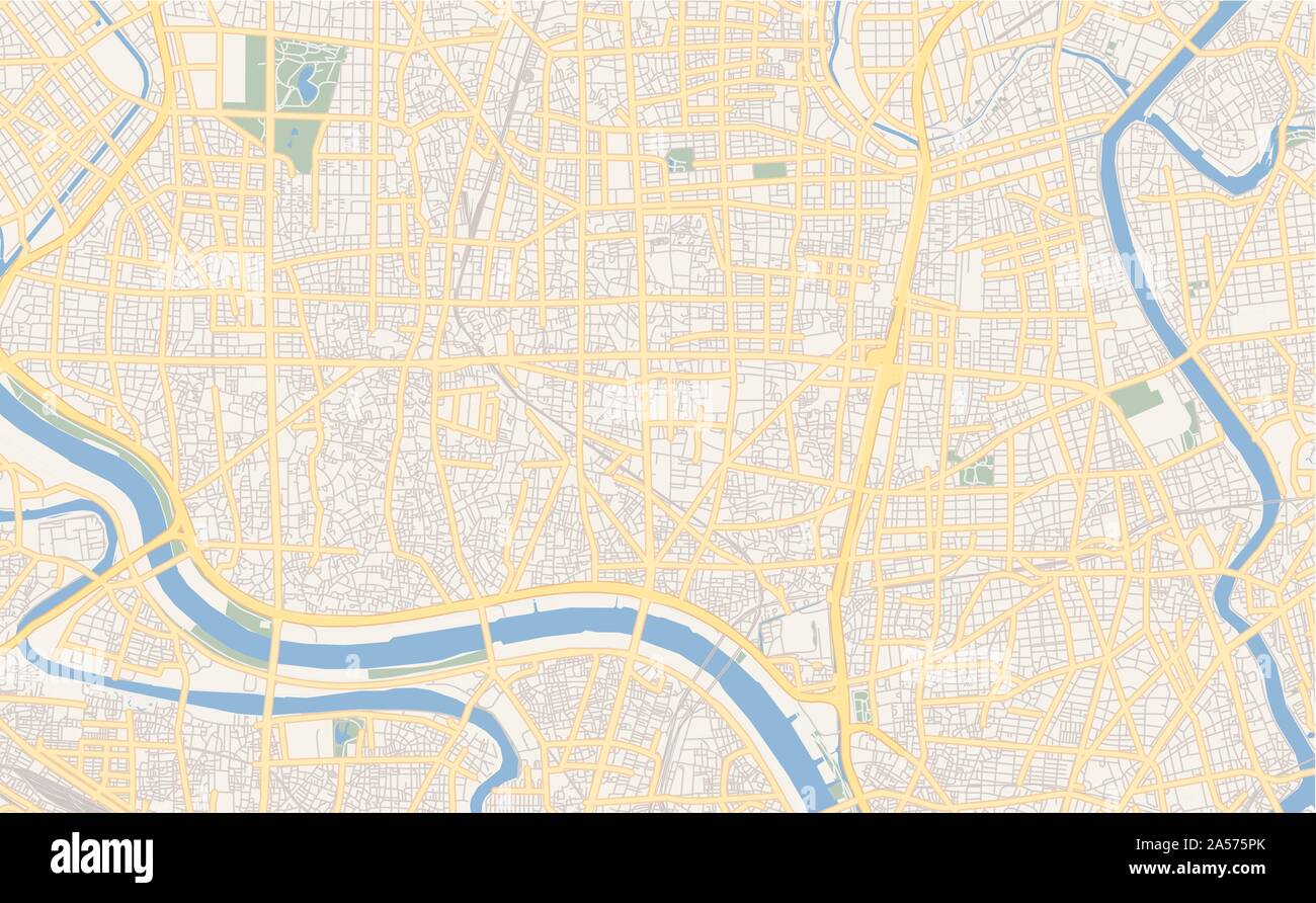 Printable street map of Adachi, Prefecture Tokyo, Japan. Map template ...