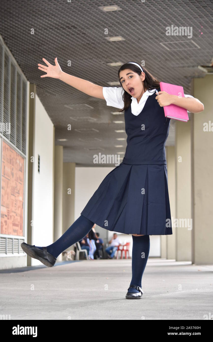 Girl Student Posing Stock Photo - Alamy