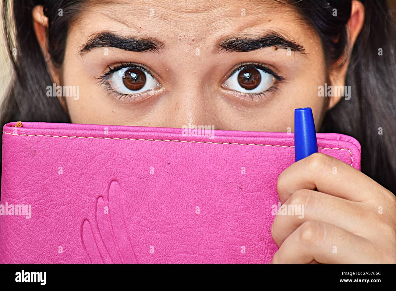 Girl Student And Fear Stock Photo - Alamy