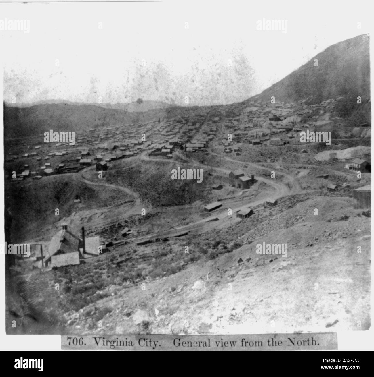 Virginia City - General view from the North Stock Photo - Alamy