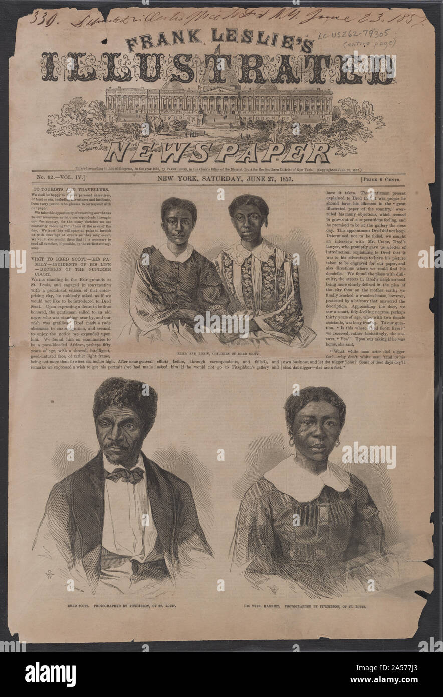 Visit to Dred Scott - his family - incidents of his life - decision of ...