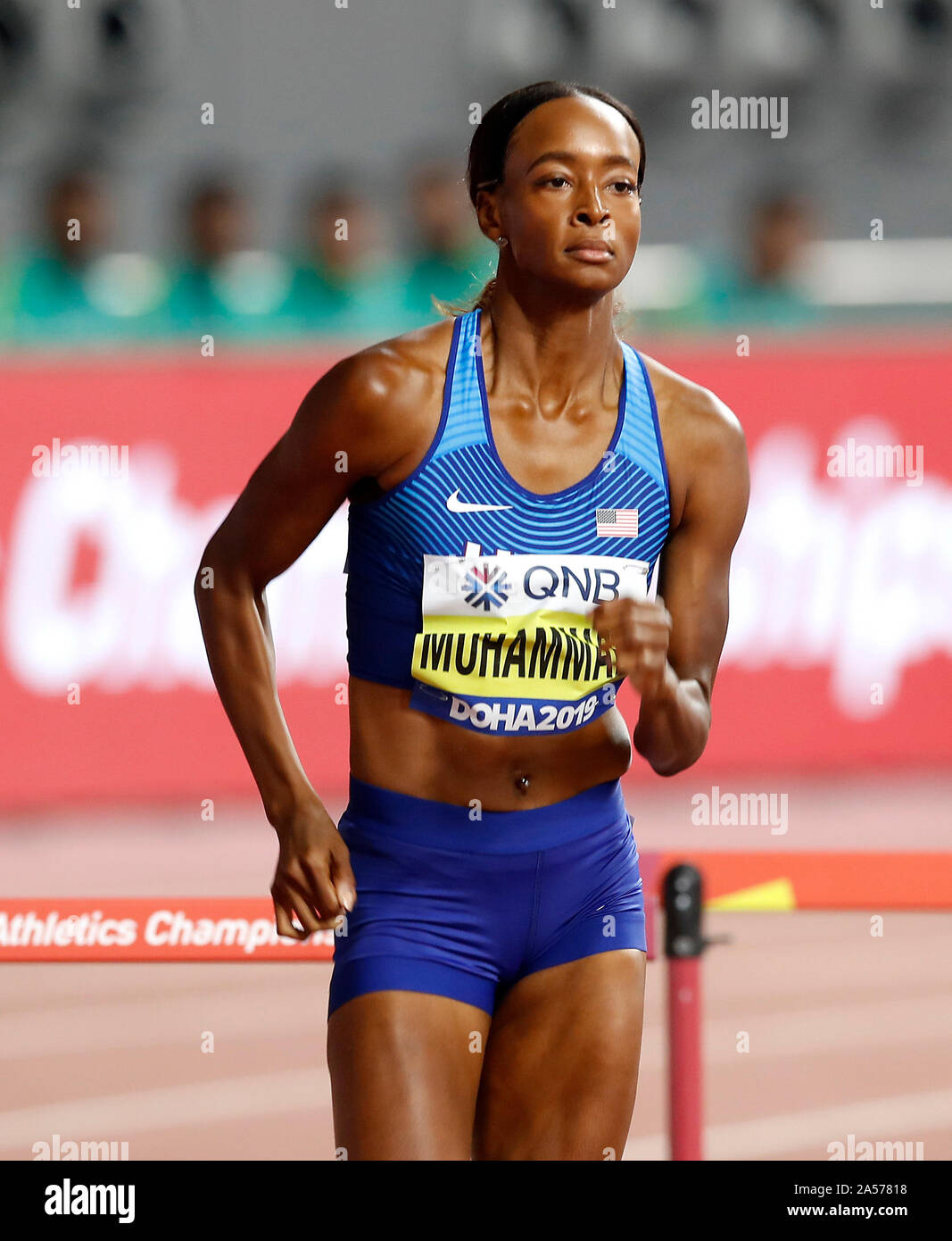 USA's Dalilah Muhammad in the Women's 400m Hurdles heat five Stock ...