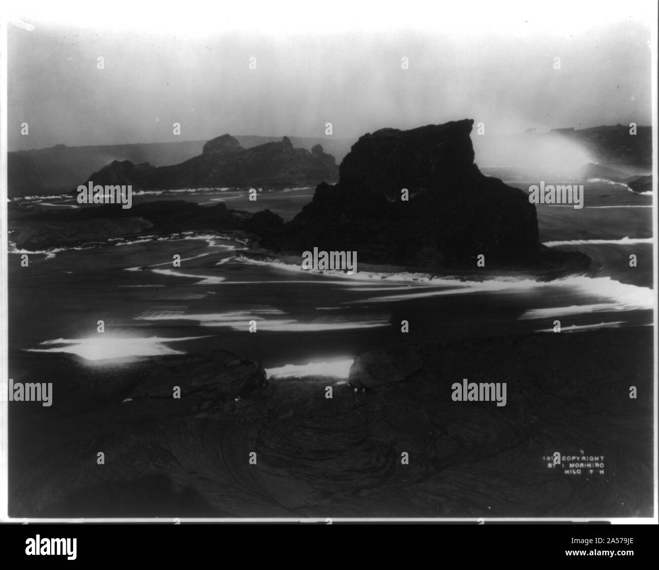Volcano lava eruption nature Black and White Stock Photos & Images - Alamy