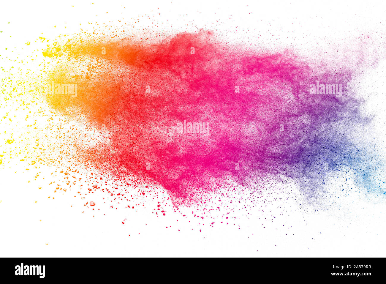 Colorful background of pastel powder explosion.Multi colored dust ...