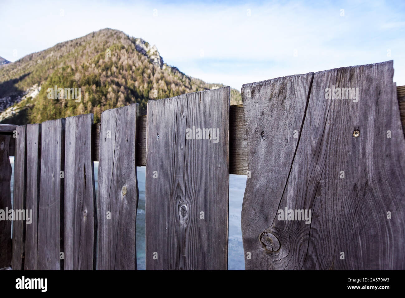 wood fence perspective view . wood fence perspective view Stock Photo ...