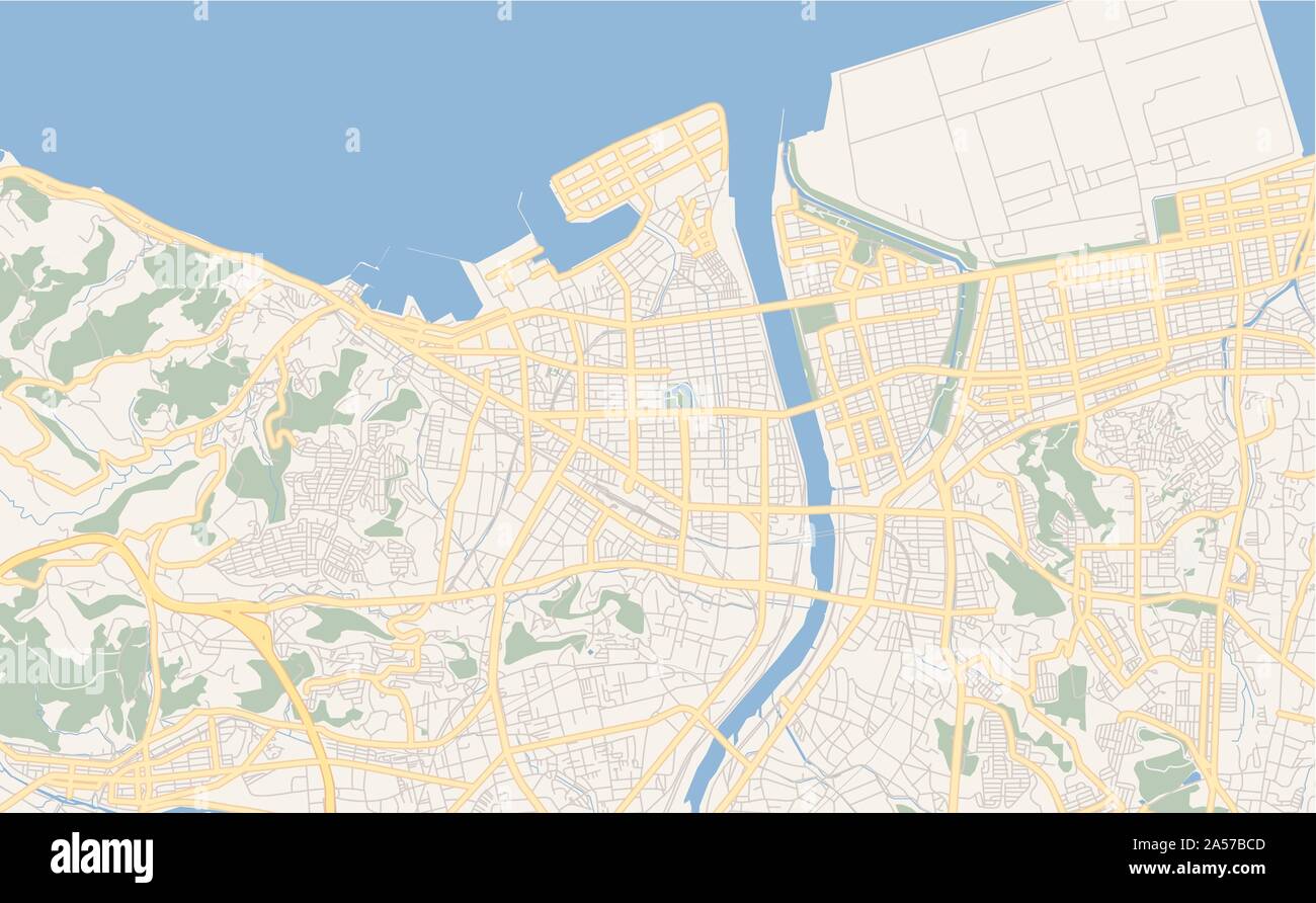 Oita map Stock Vector Images - Alamy