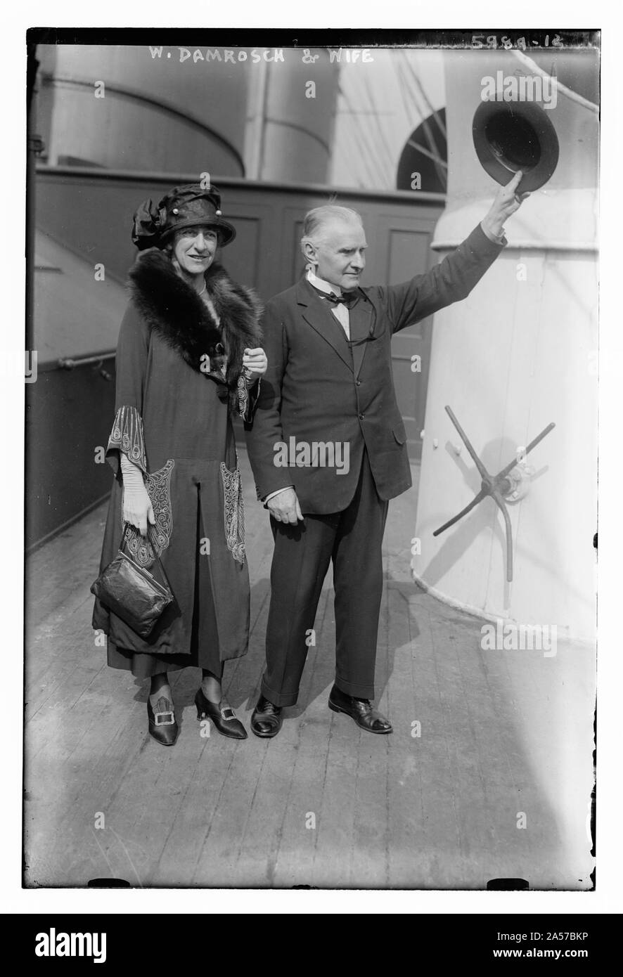 W. Damrosch and wife Stock Photo - Alamy