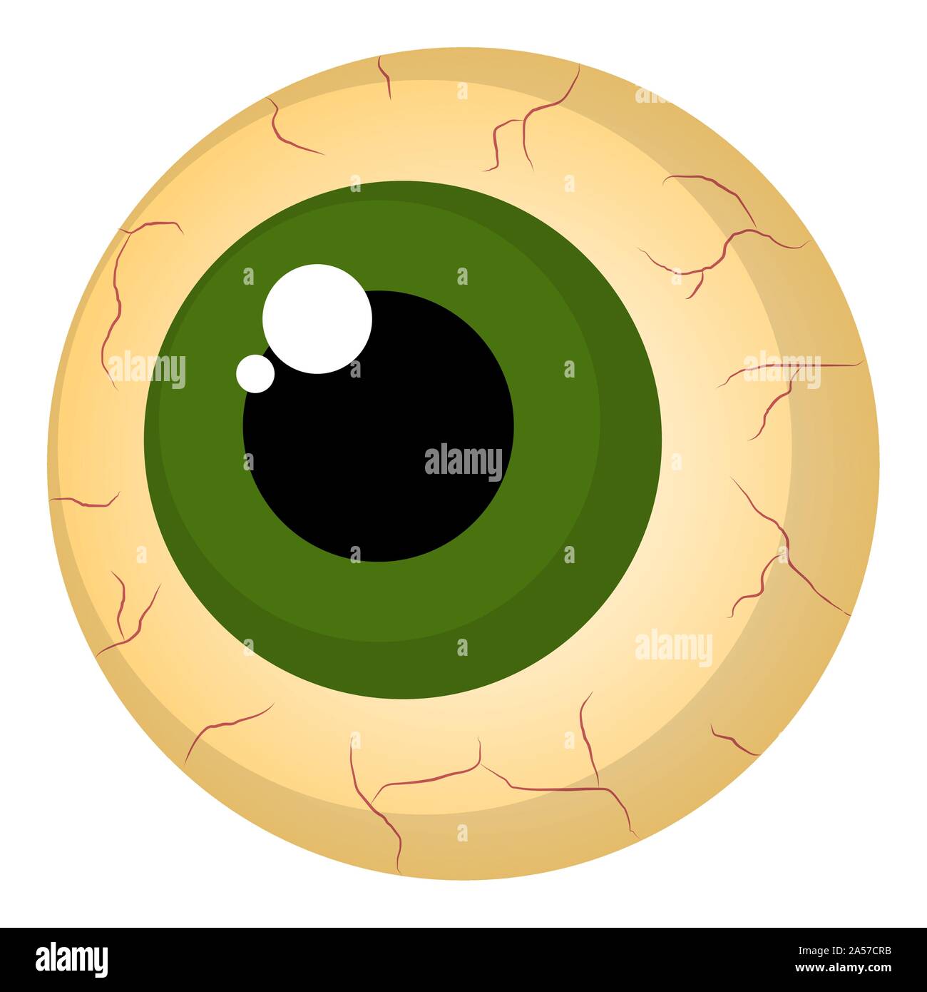 Isolated dead eye cartoon over a white background - Vector Stock Vector ...