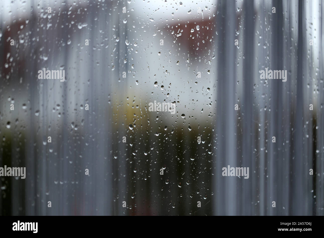 Background. It s raining outside the window - There are drops of water ...
