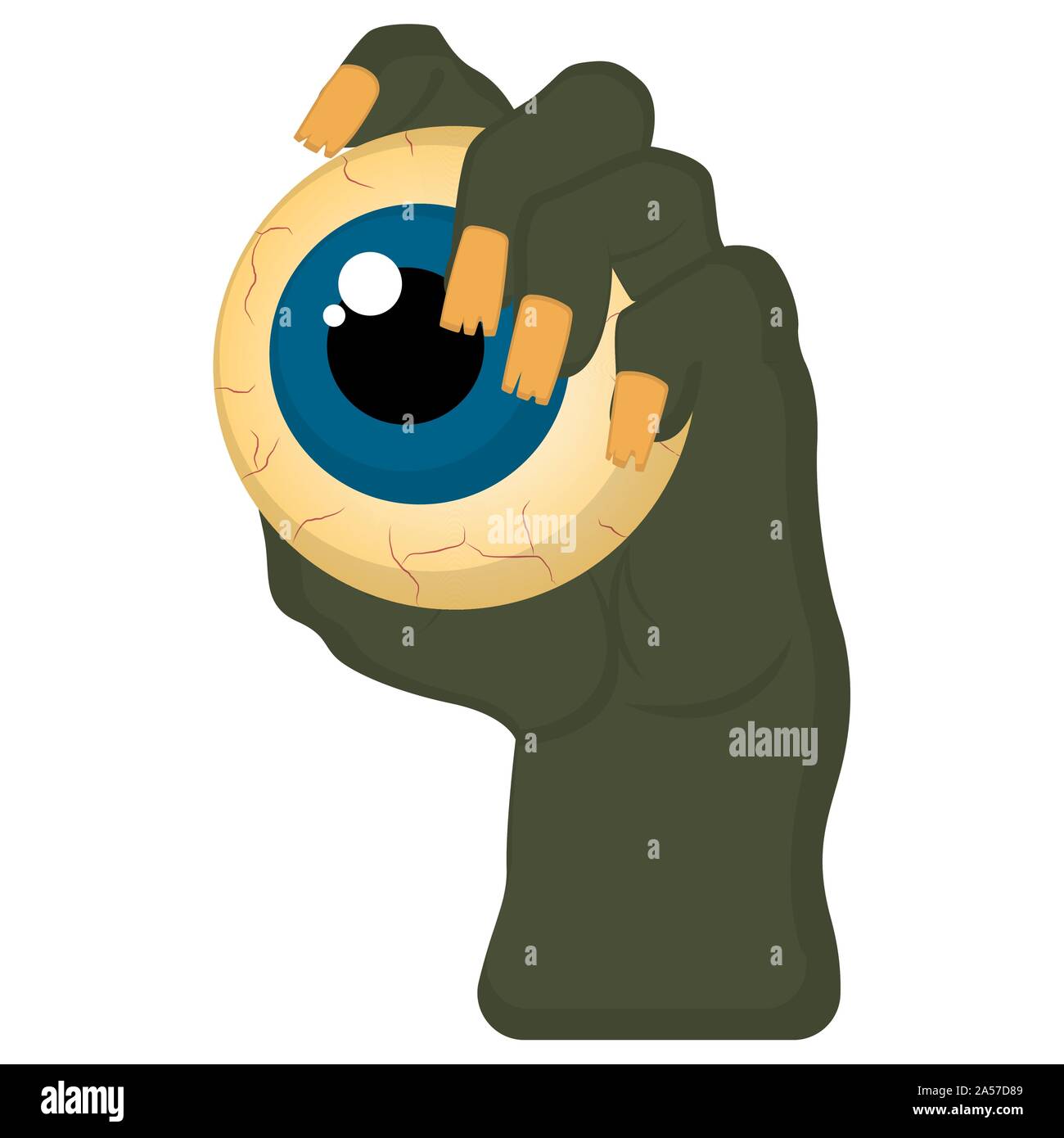 Dead eye in a zombie hand. Halloween - VEctor Stock Vector Image & Art ...