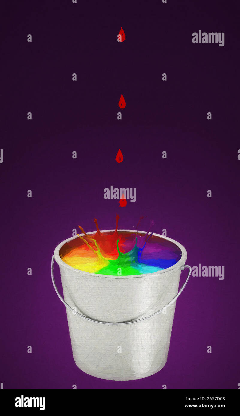 Paint can falling hi-res stock photography and images - Alamy