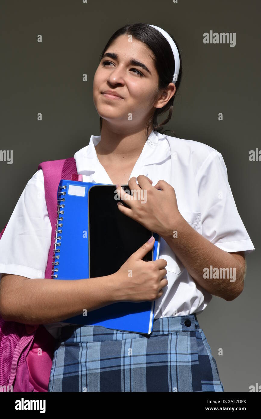 Female Student Deciding Wearing School Uniform Stock Photo - Alamy