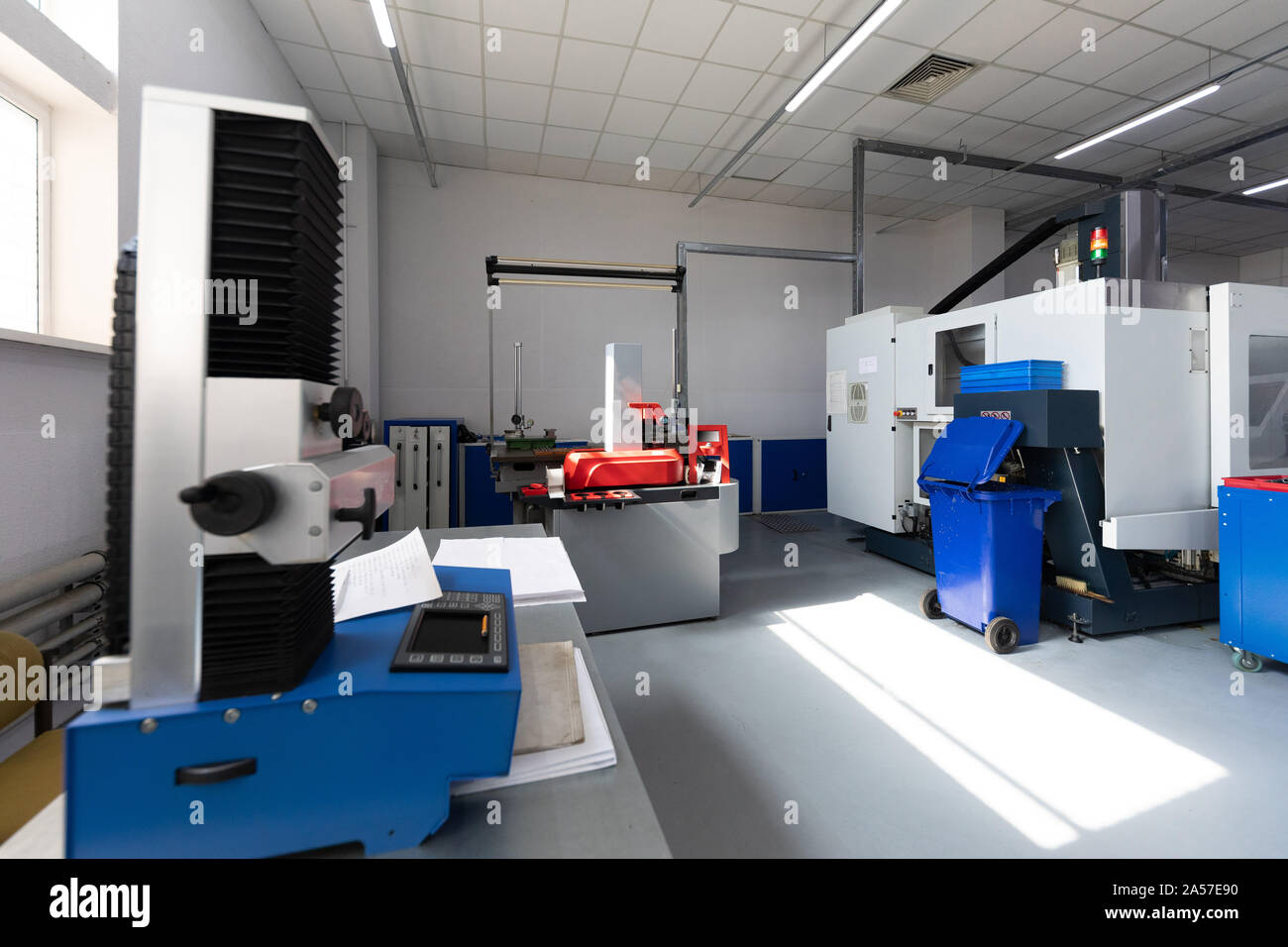 Inside of factory unit with new modern computerized equipment Stock ...