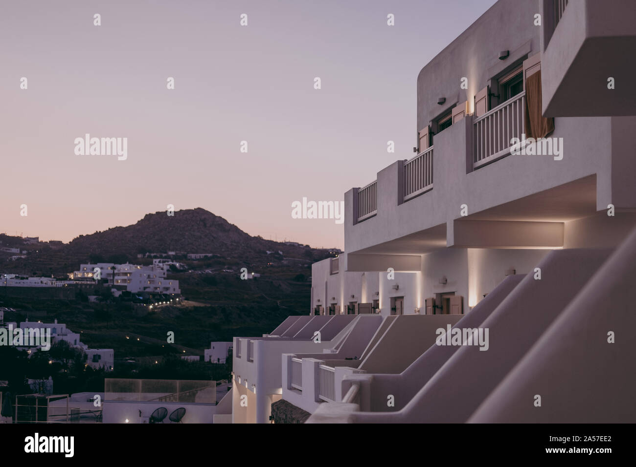 Exterior of a building in traditional Cycladic style in Mykonos, Greece ...