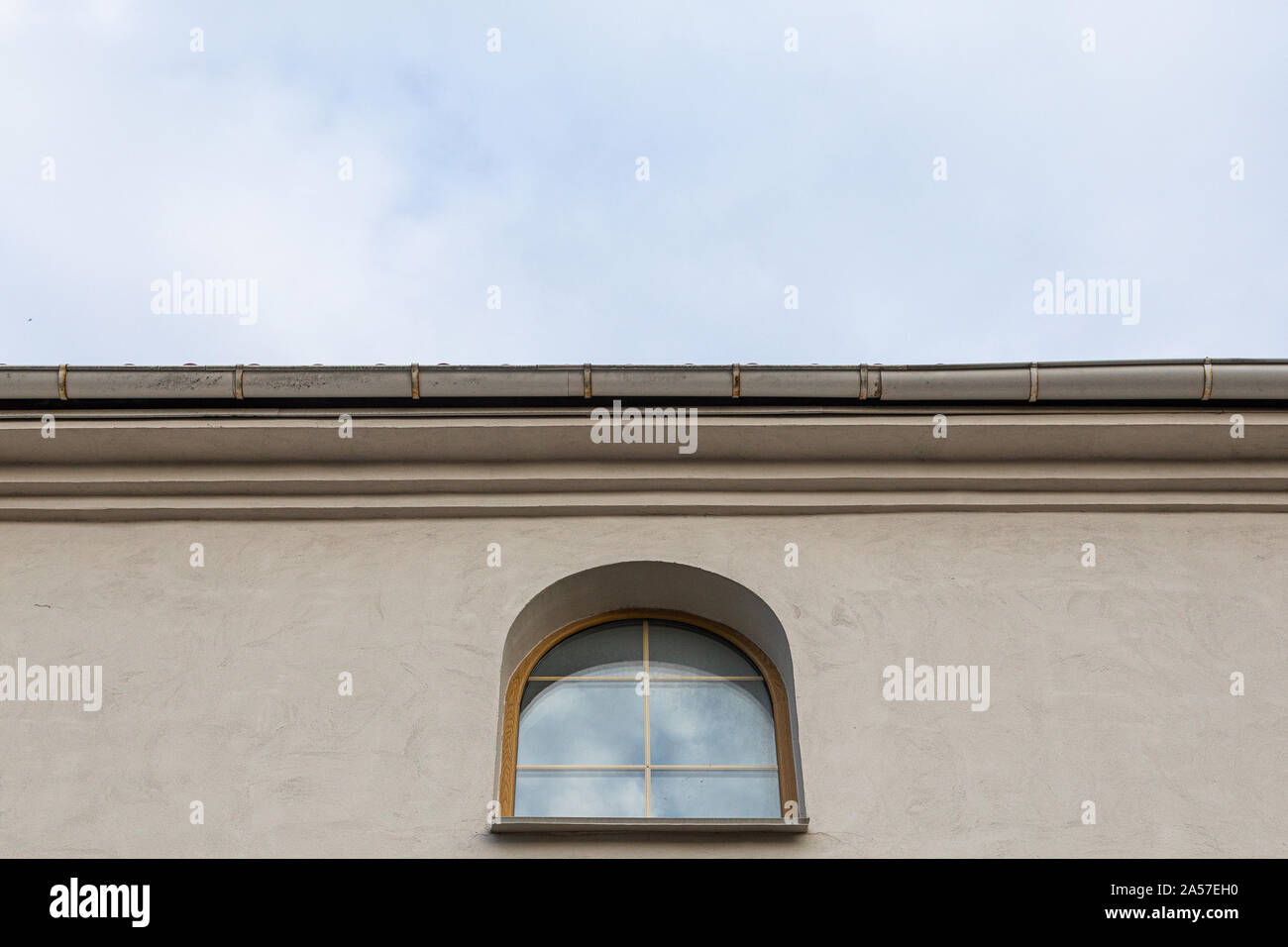 Small wooden church window under roof Stock Photo - Alamy