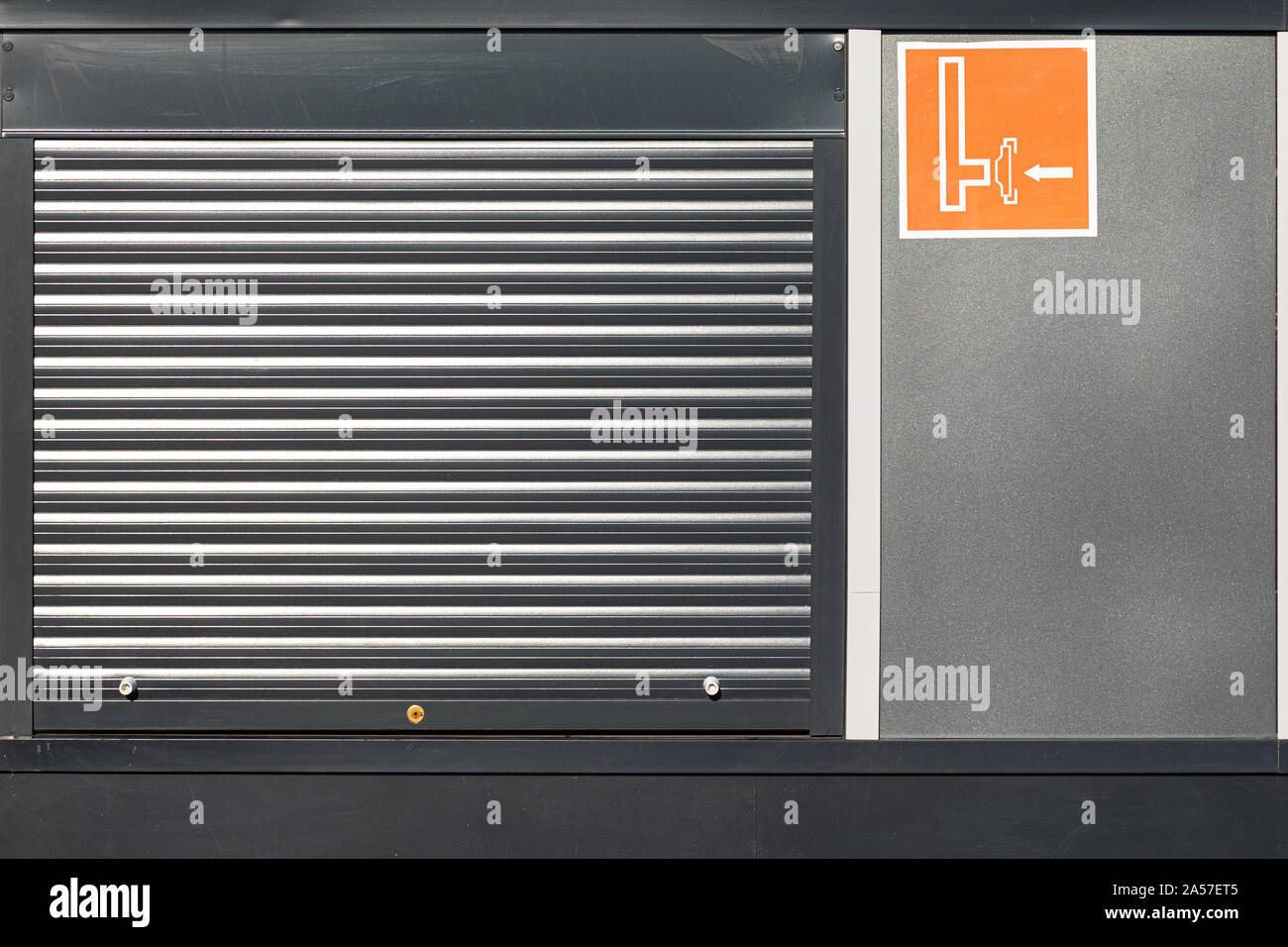Roller shutter door sign hi-res stock photography and images - Alamy