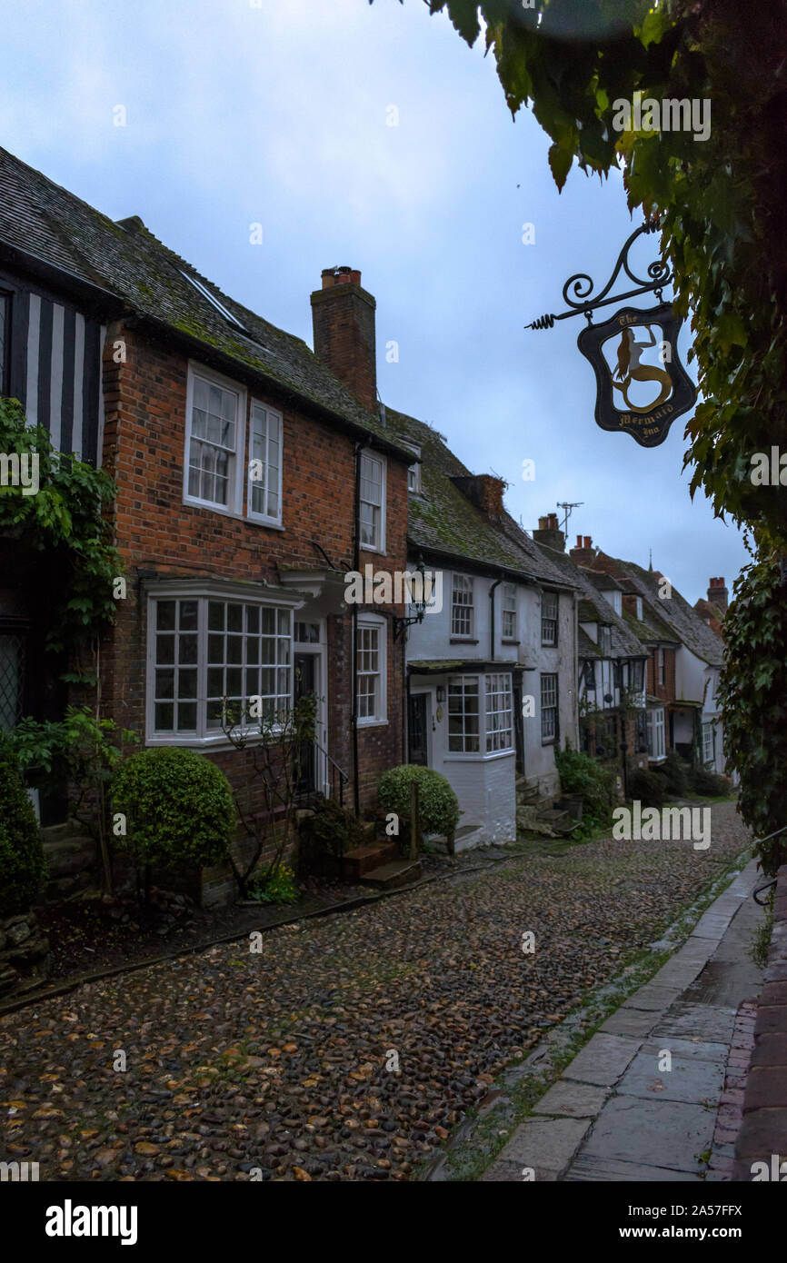 Mermaid Street in Rye, East Sussex County Stock Photo - Alamy