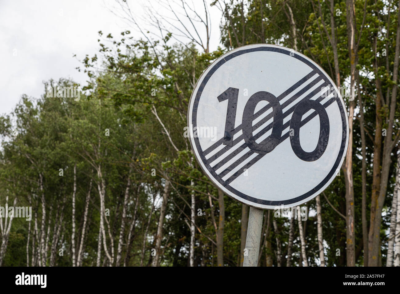 End speed restriction traffic sign hi-res stock photography and images ...