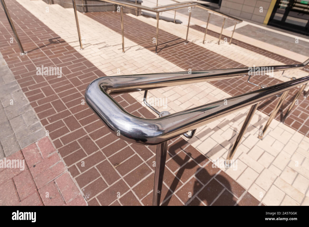 Steel ramp for disabled people to move up in city facilities Stock ...