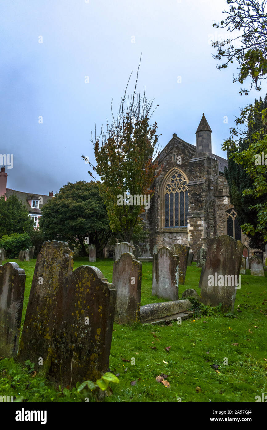 Tombstones in an English cemetery in Kent County Stock Photo - Alamy