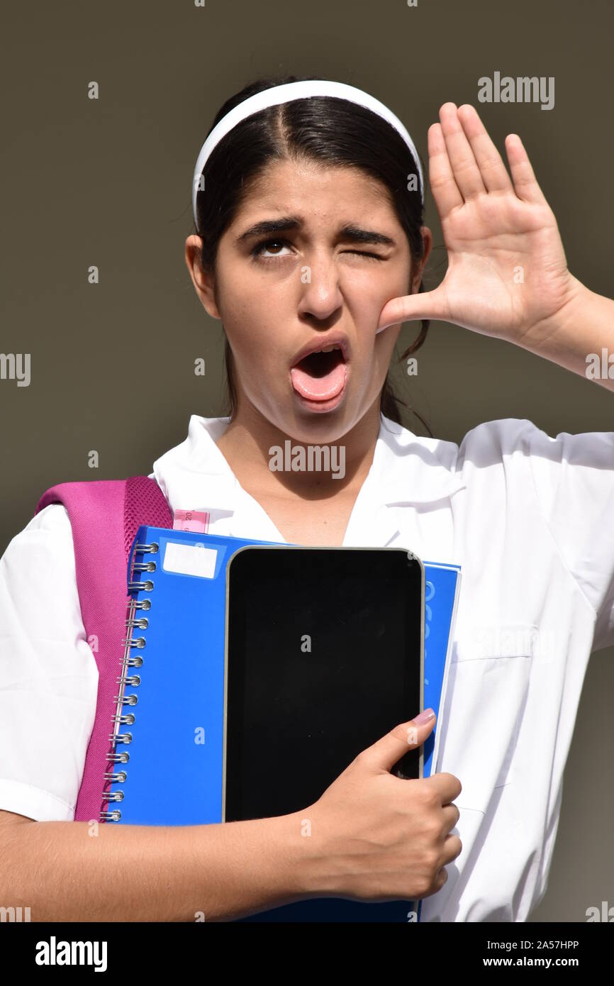 Mad pretty female student hi-res stock photography and images - Alamy