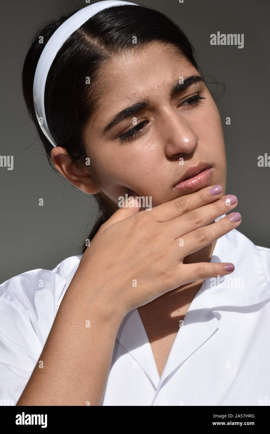 Female And Confusion Stock Photo - Alamy