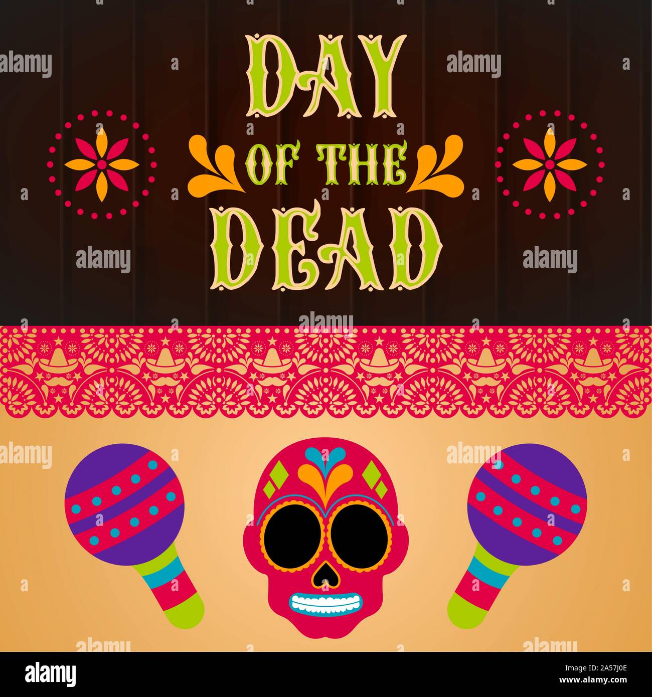 Day of the dead poster - Vector illustration Stock Vector Image & Art ...