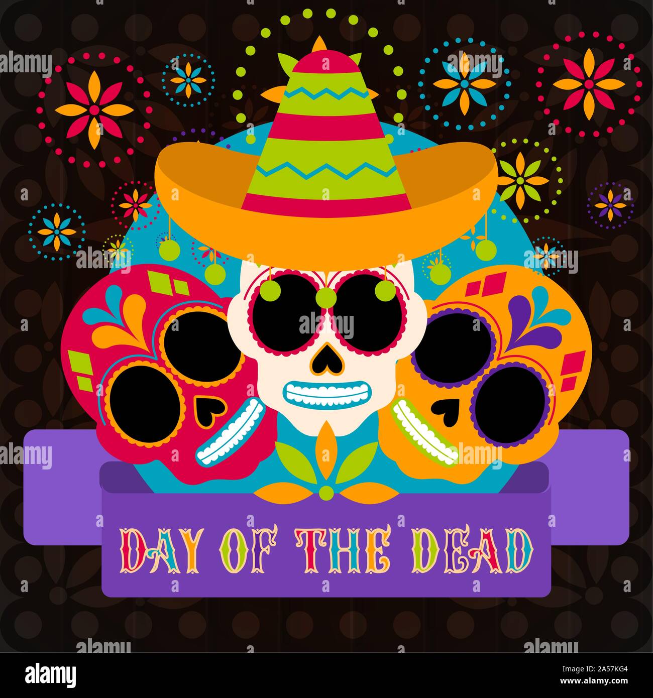 Day of the dead poster - Vector illustration Stock Vector Image & Art ...
