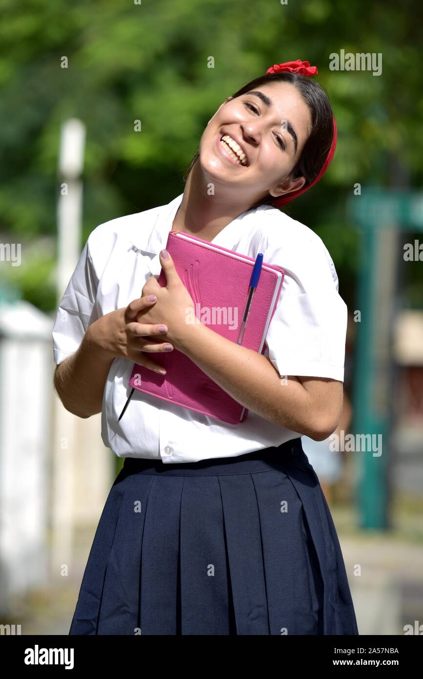 Female Student Laughing Stock Photo - Alamy