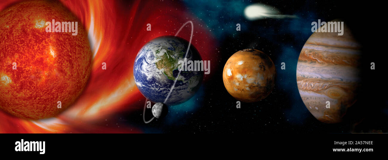Sun and planets Stock Photo - Alamy