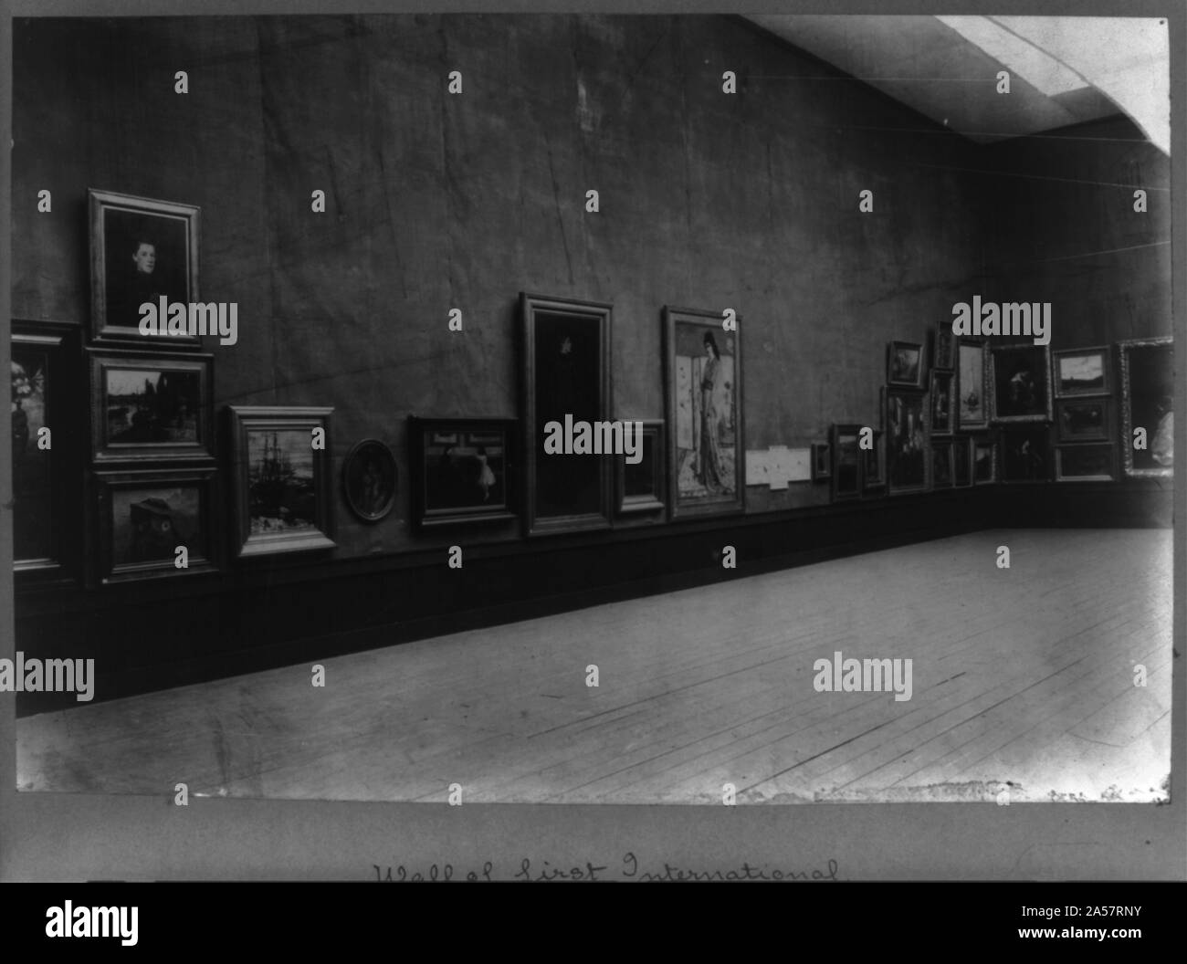 Wall of the First International Exhibition, Knightsbridge, London, 1898 ...